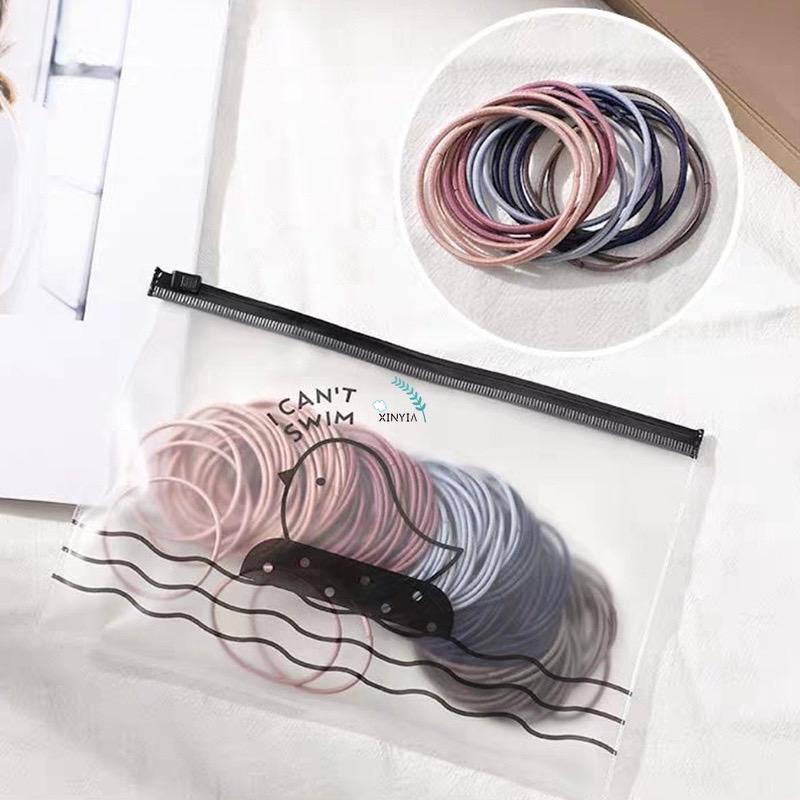 Jual (100 pcs) Ikat Rambut Ponytail Korea / Karet Rambut / Kuncir ...
