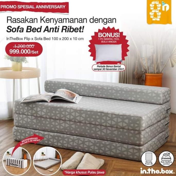 Jual Sofa Bed In The Box Kasur Lipat Density 25 Garansi 10 Tahun Dusdusan Storpurnamaa | Shopee ...