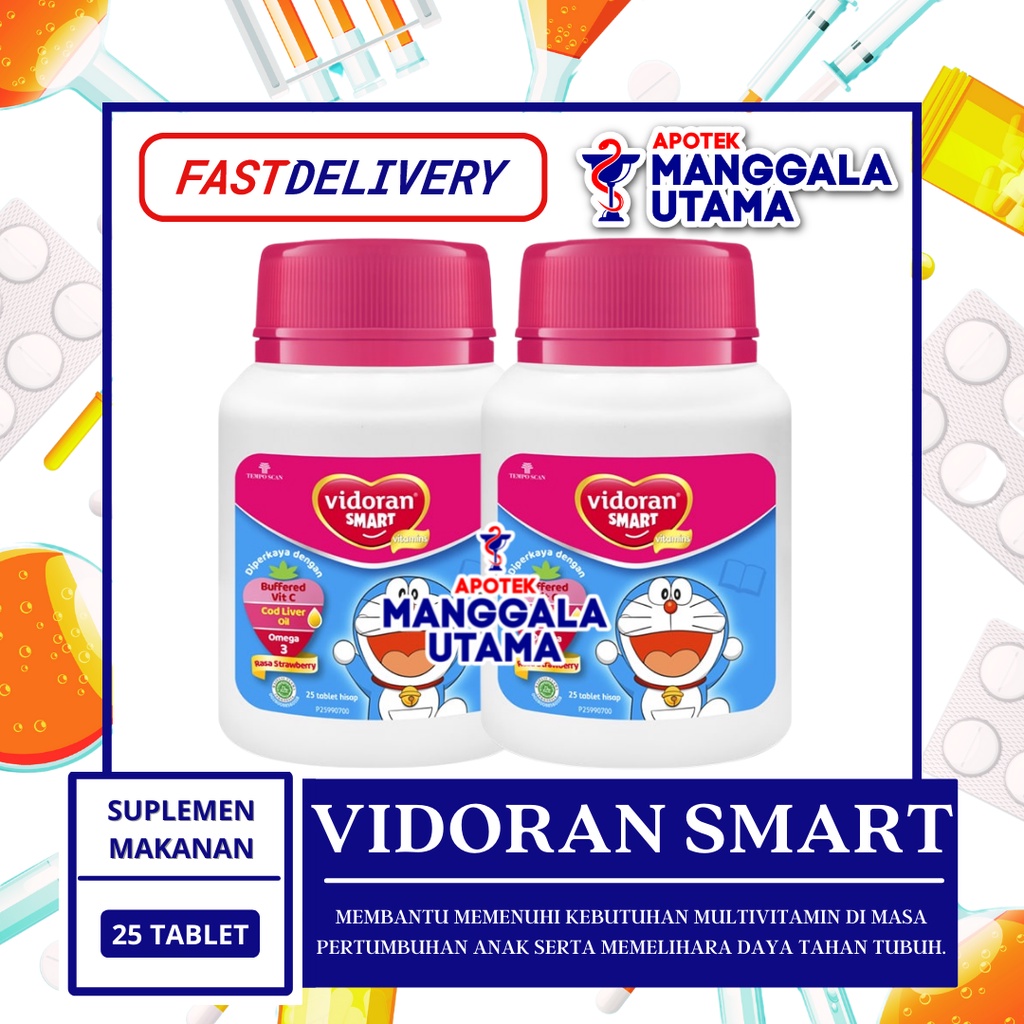 Jual VIDORAN SMART TABLET HISAP PER BOTOL ISI 25 TABLET | Shopee Indonesia