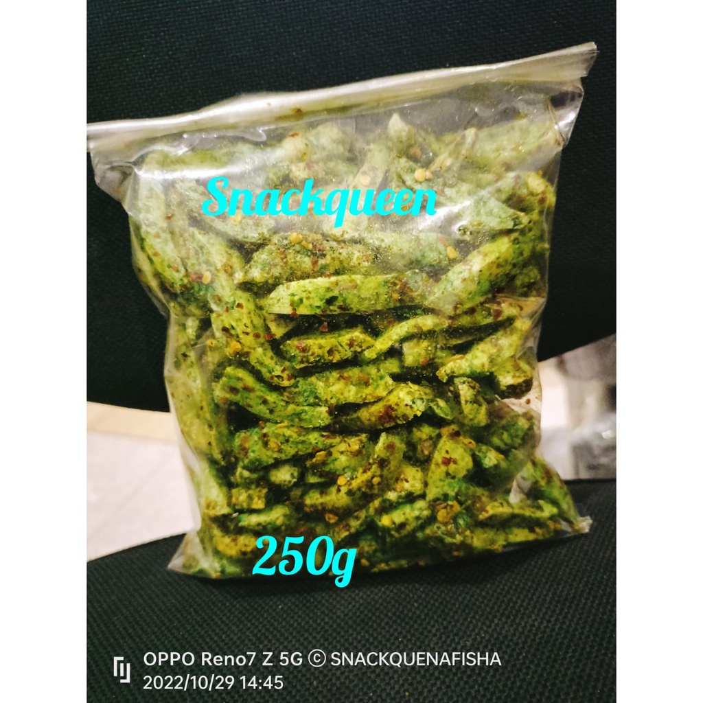 Jual Basreng baso goreng pedas bumbu cabe hijau isi 250gram | Shopee ...
