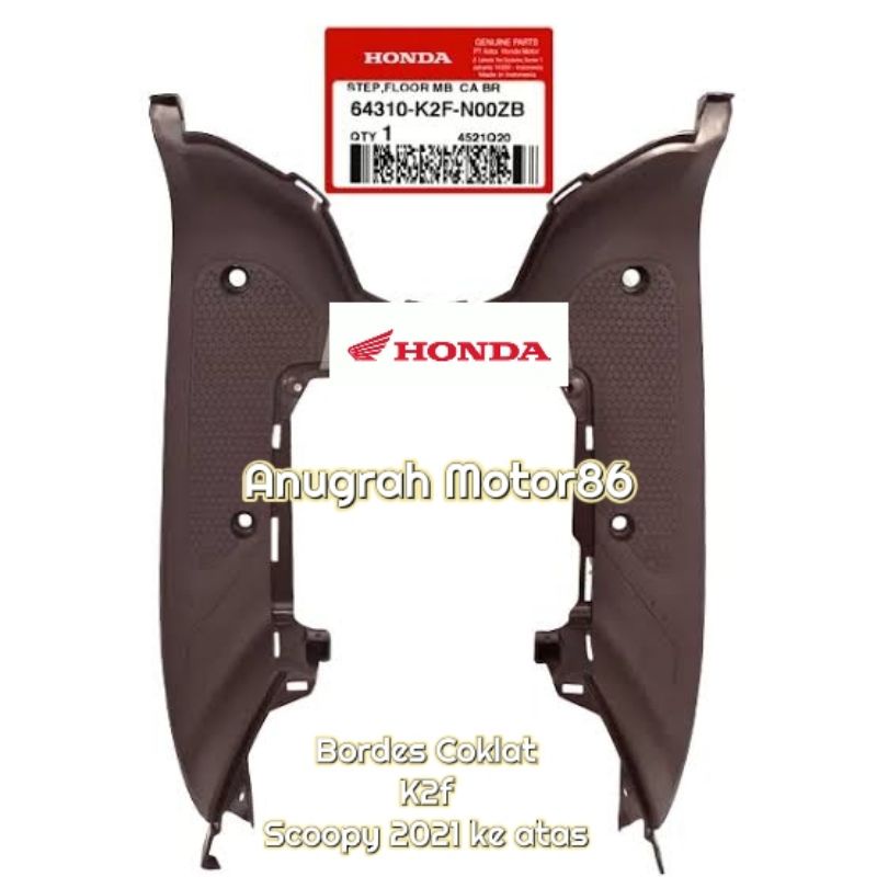 Jual 64310-K2F-N00ZB Cover Lantai Step Floor Bordes Pijakan Kaki Coklat Scoopy K2f Asli Honda ...