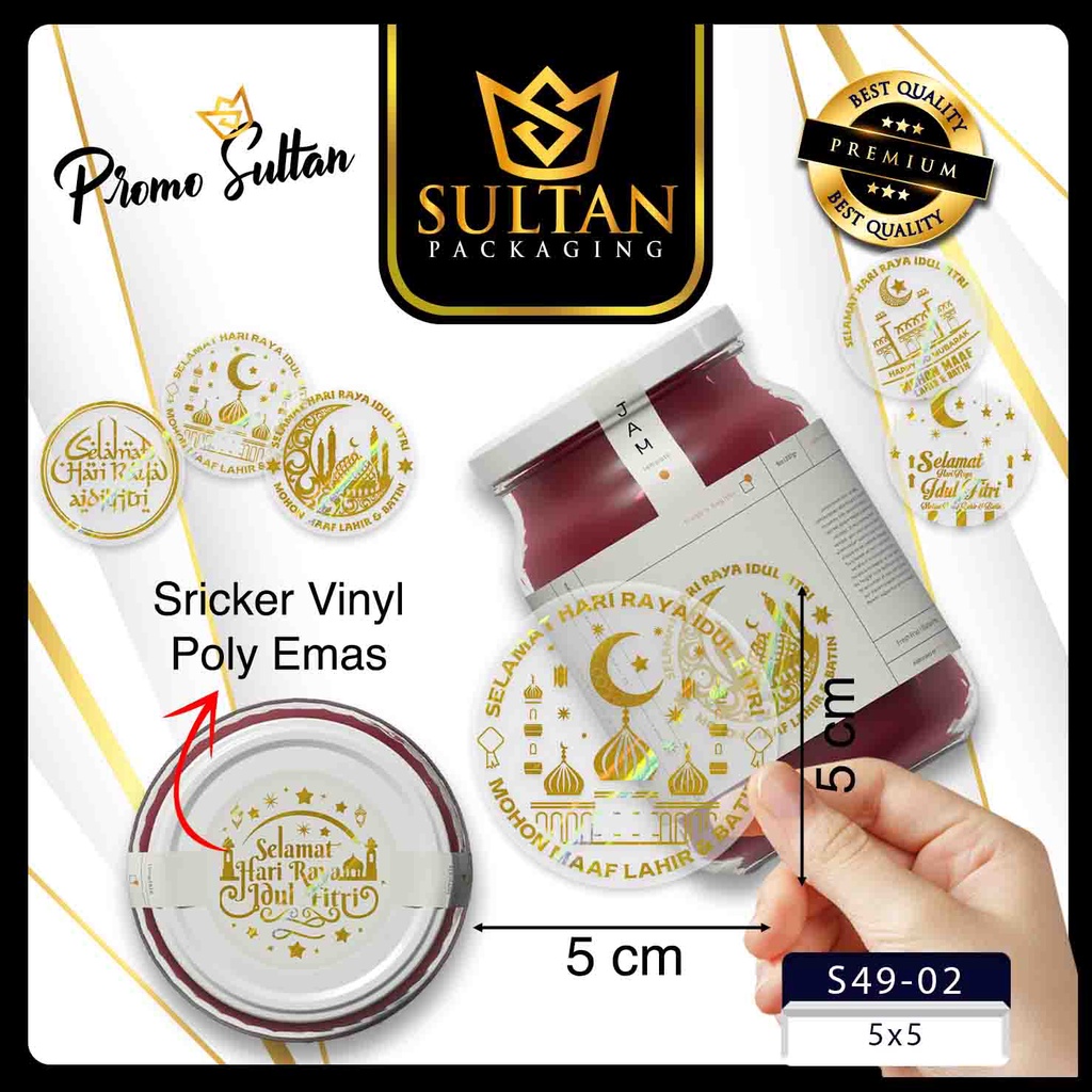 Jual Sticker - Label Sticker Vinyl - Sticker Segel Transparan isi 25 ...