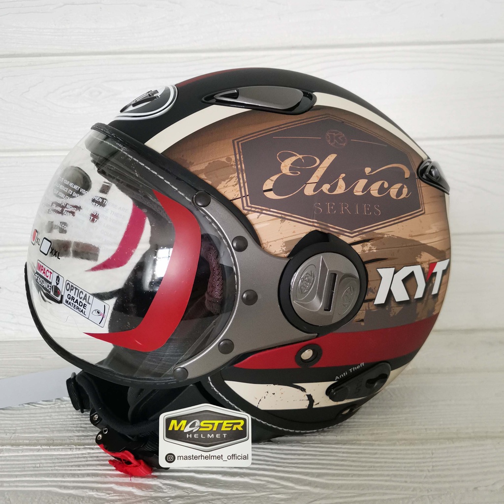 Jual Helm KYT Retro Elsico Motif SNI DOT TERLENGKAP | Shopee Indonesia