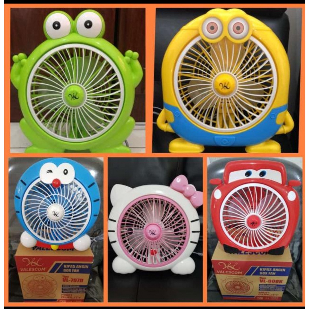 Jual KIPAS ANGIN KARAKTER LUCU, KIPAS MEJA BOX FAN KIPAS KARAKTER ...