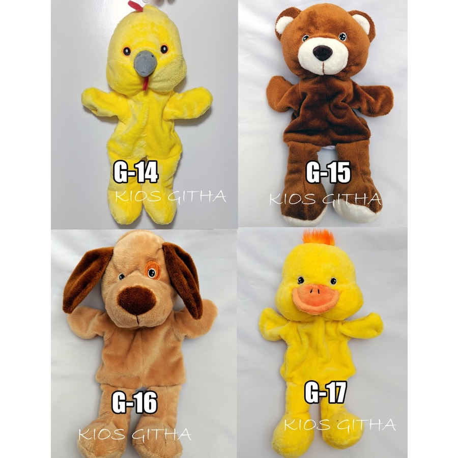 Jual Boneka Tangan Binatang Hand Puppet Bisa Custom sablon Nama Animal ...