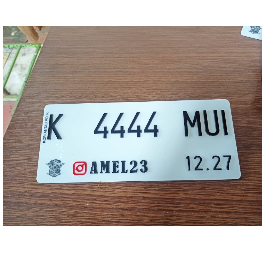 Jual Plat Nomor Motor Putih Baut tanam / Plat nomor Motor Model Baru ...