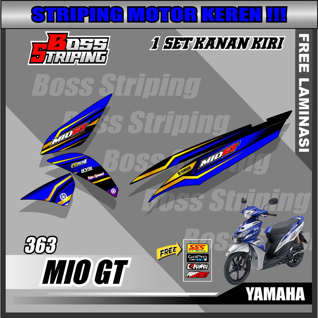 Jual STRIPING MIO GT MIOGT SETIKER STIKER STICKER VARIASI MOTOR SEMI ...