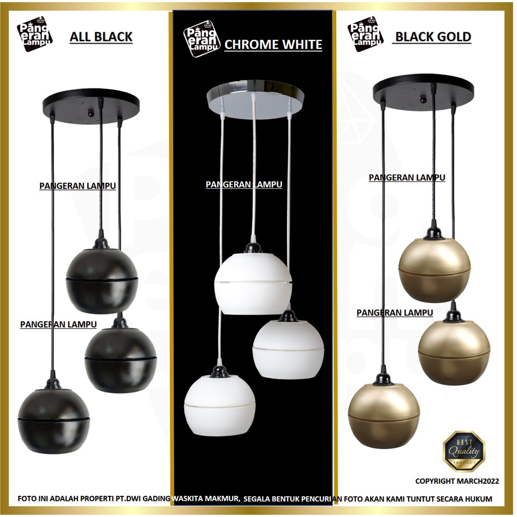 Jual Lampu Gantung / Lampu Hias / lampu Void 1 Set MOONLIGHT isi 3 ALL ...