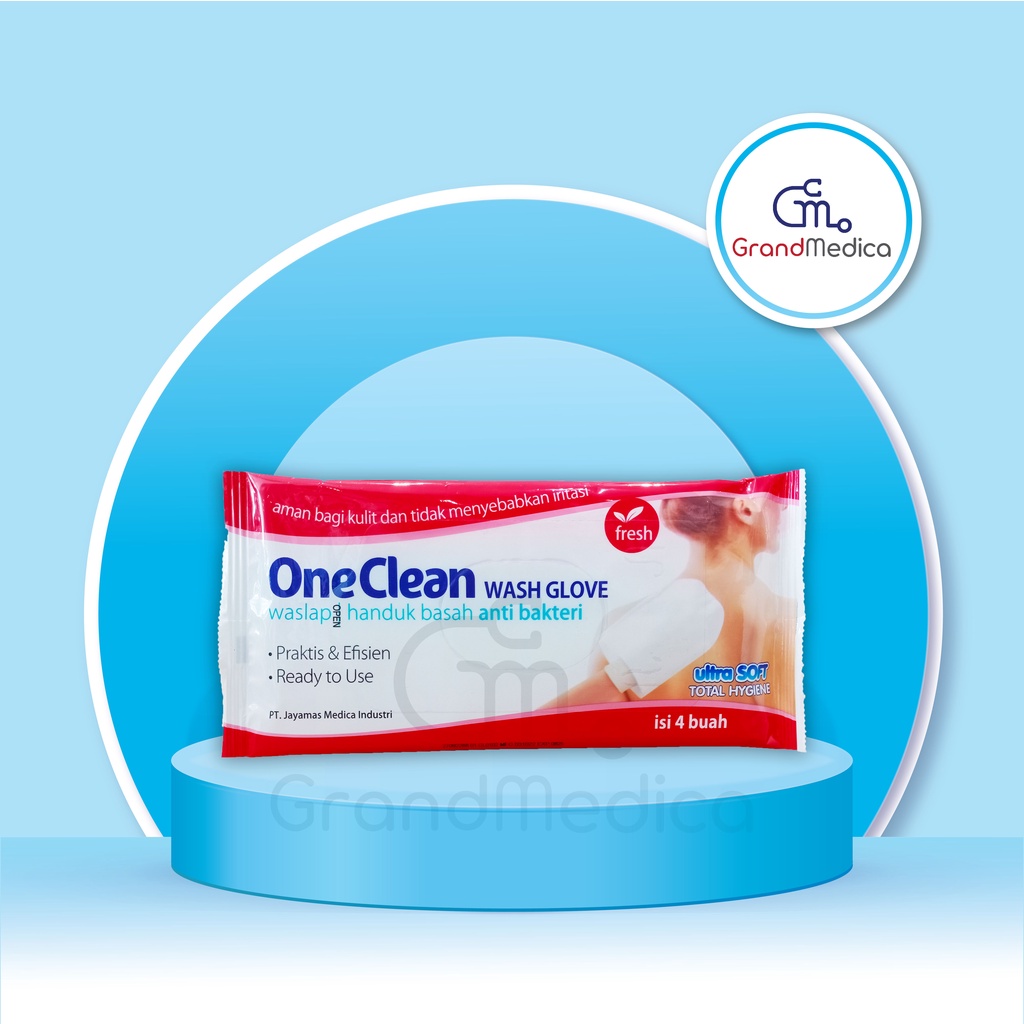 Jual OneClean Wash Glove / Waslap / Handuk Basah Anti Bakteri - Isi 4 Buah | Shopee Indonesia