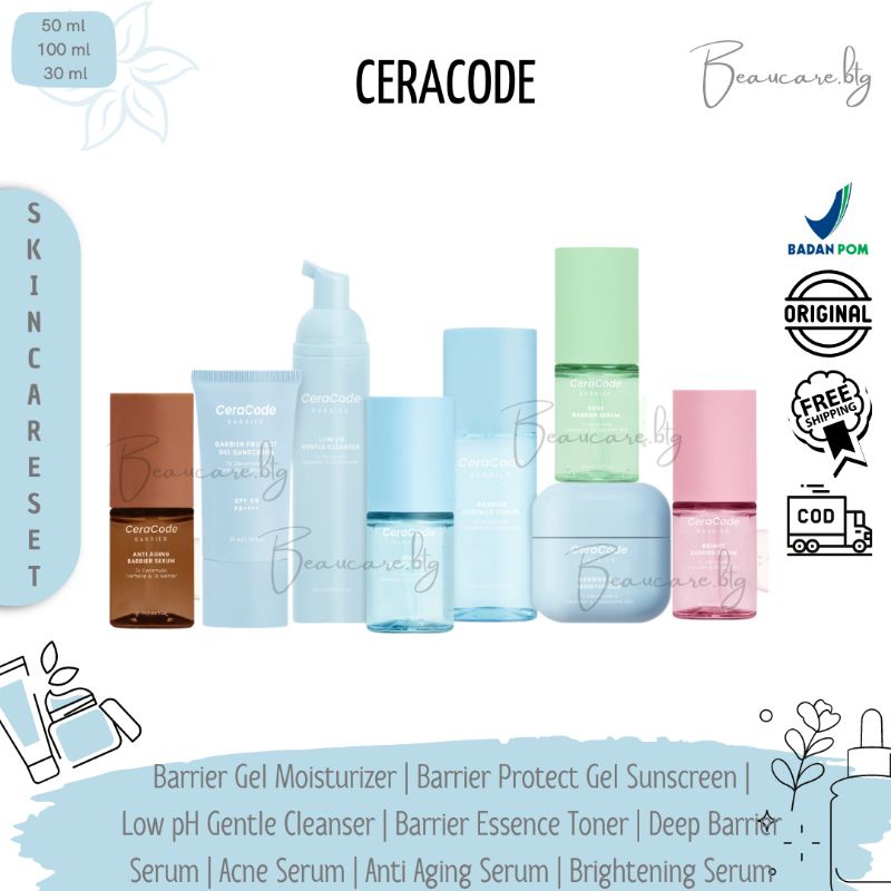 Jual CERACODE Barrier Gel Moisturizer 7X Ceramide Tremella | Barrier Protect Gel Sunscreen SPF ...