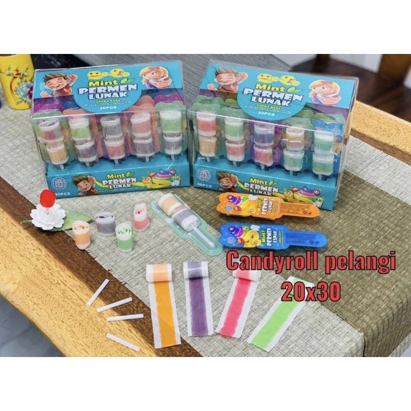 Jual PERMEN PELANGI ROLL LUVMI BOX ISI 30PC // PERMEN LUNAK MINT ...
