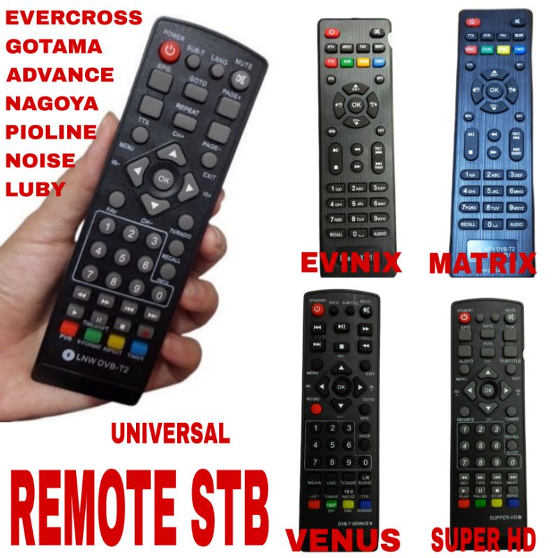 Jual REMOTE SET TOP BOX DVB-T2 remot receiver stb siaran digital ...