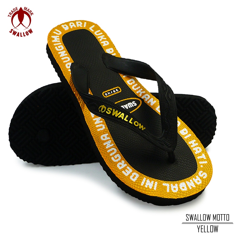 Jual Sandal Jepit Pria Swallow Motto - Motif Cetak Grafis Asli Warna ...