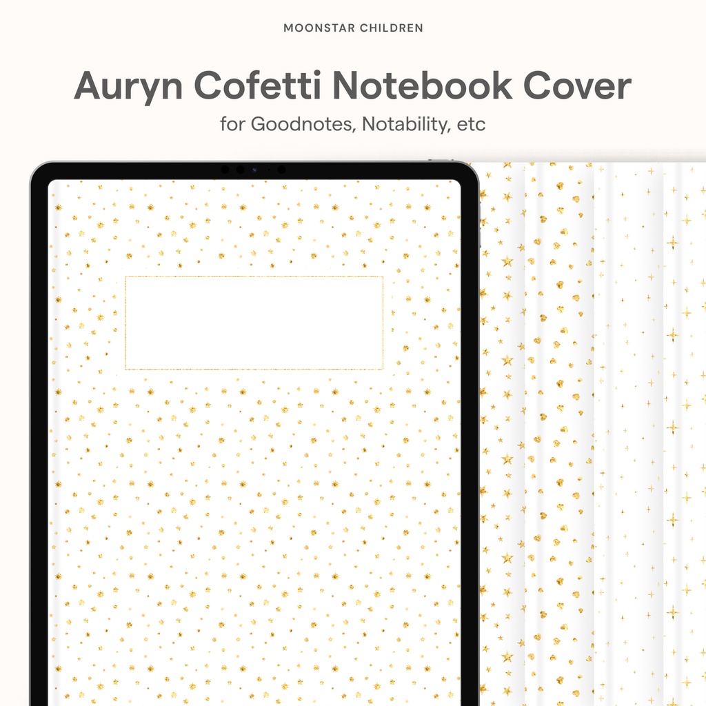 Jual Auryn Confetti Digital Notebook Cover BuJo Journal Note taking ...