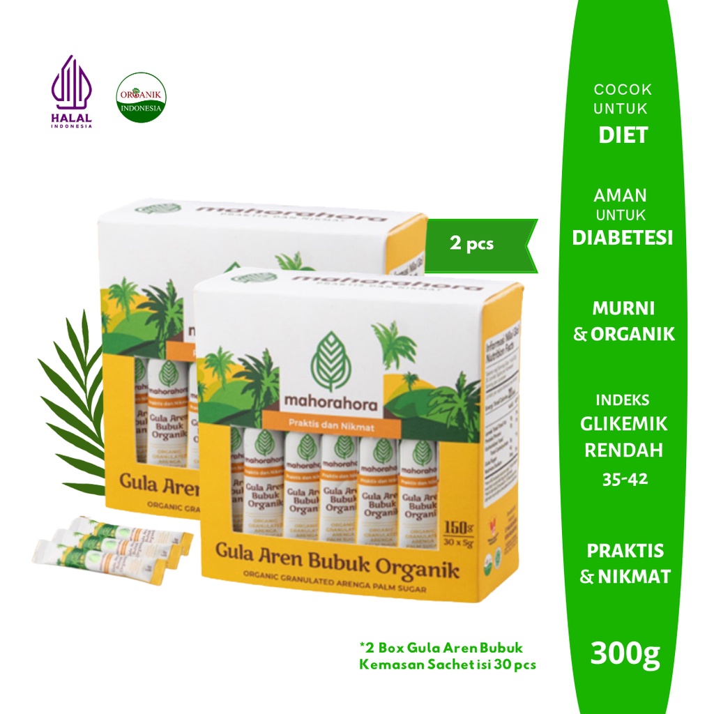 Jual Gula Aren Bubuk Sachet / Stick Mahorahora 5gr - isi 30 sachet ...
