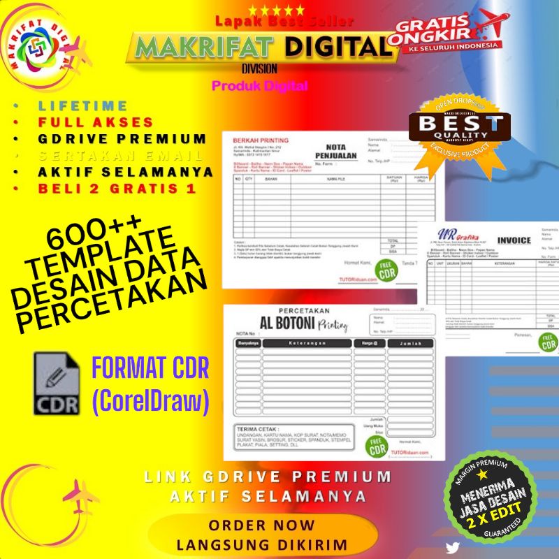 Jual 800++ TEMPLATE CDR DESAIN PERCETAKAN FORMAT CORELDRAW MINIMALIS ...