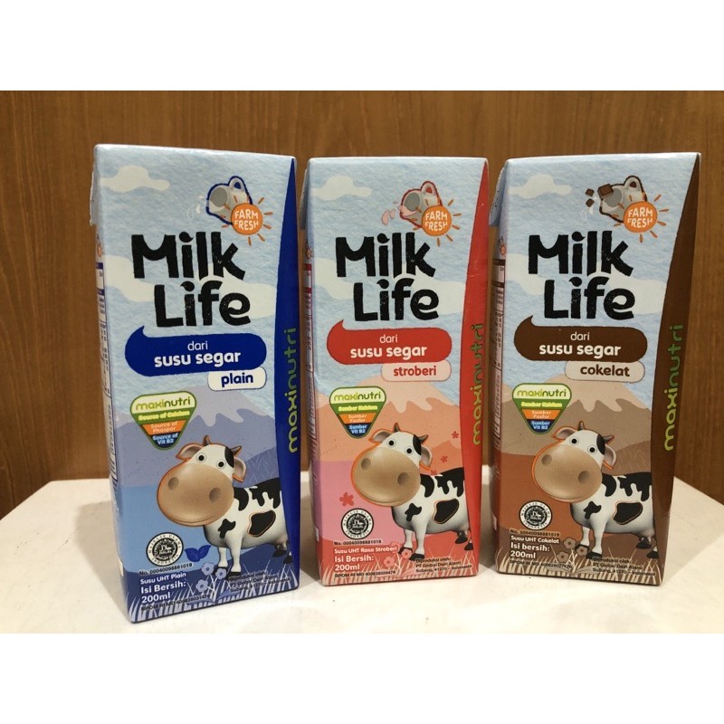 Jual MILK LIFE Susu UHT 200 ml 200ml milklife | Shopee Indonesia