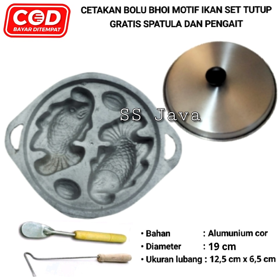 Jual Cetakan kue bolu bhoi khas aceh motif ikan / loyang bolu kering ...