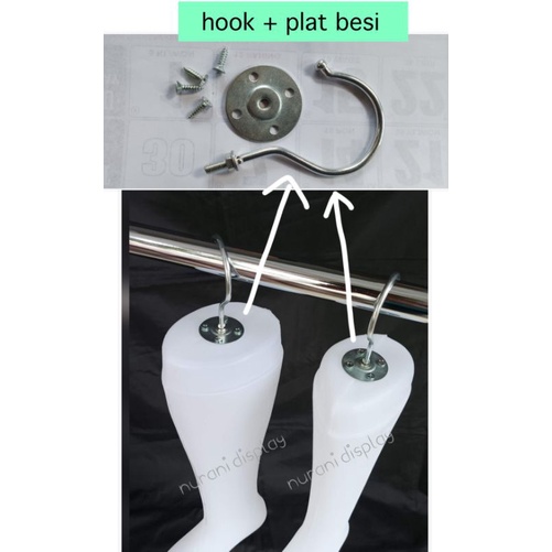 Jual Pengait Hook dan Plat Bulat Besi Gantungan | Shopee Indonesia
