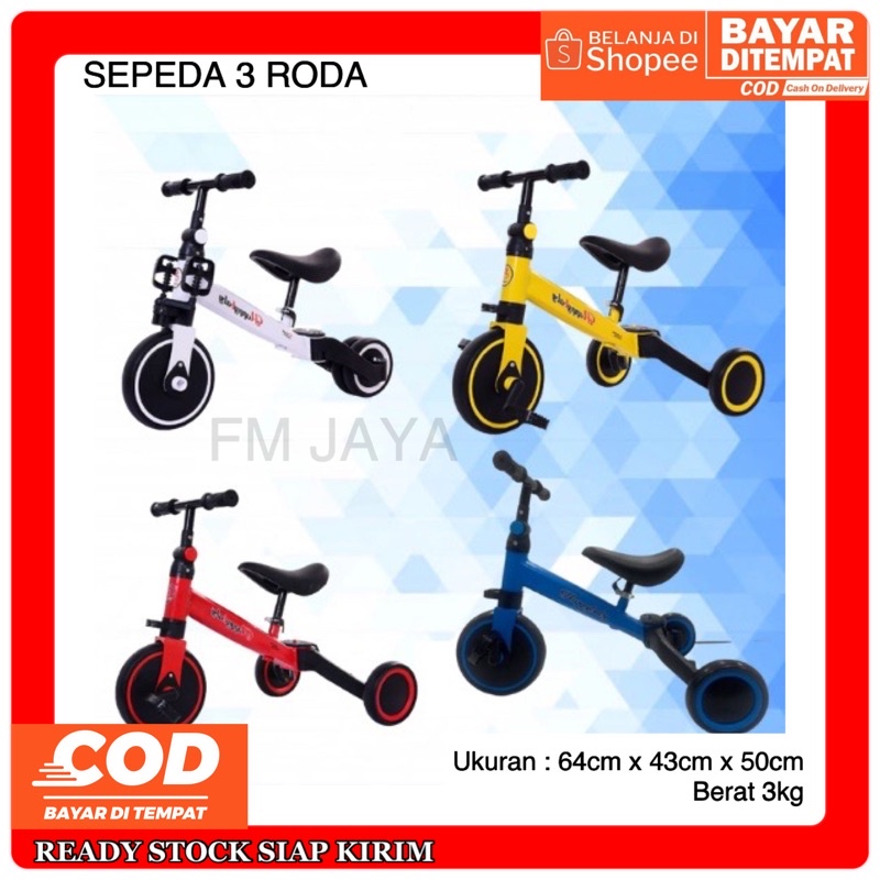 Jual SEPEDA ANAK TIGA RODA || SEPEDA ANAK HAPPYBABY || SEPADA ANAK ANAK ...