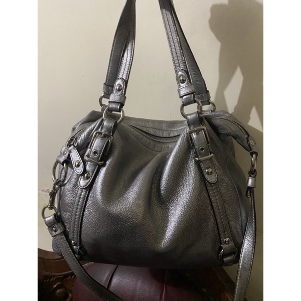 Jual Coach Alexandra Metallic Silver Leather Kode C1071-15273 | Shopee ...