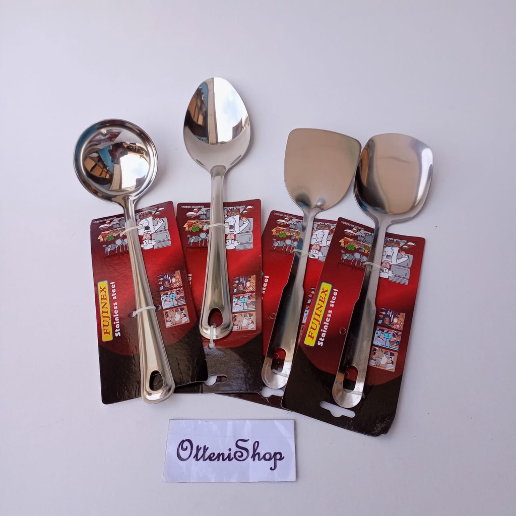 Jual Spatula sodet sutil stainless steel centong sendok sayur FUJINEX ...