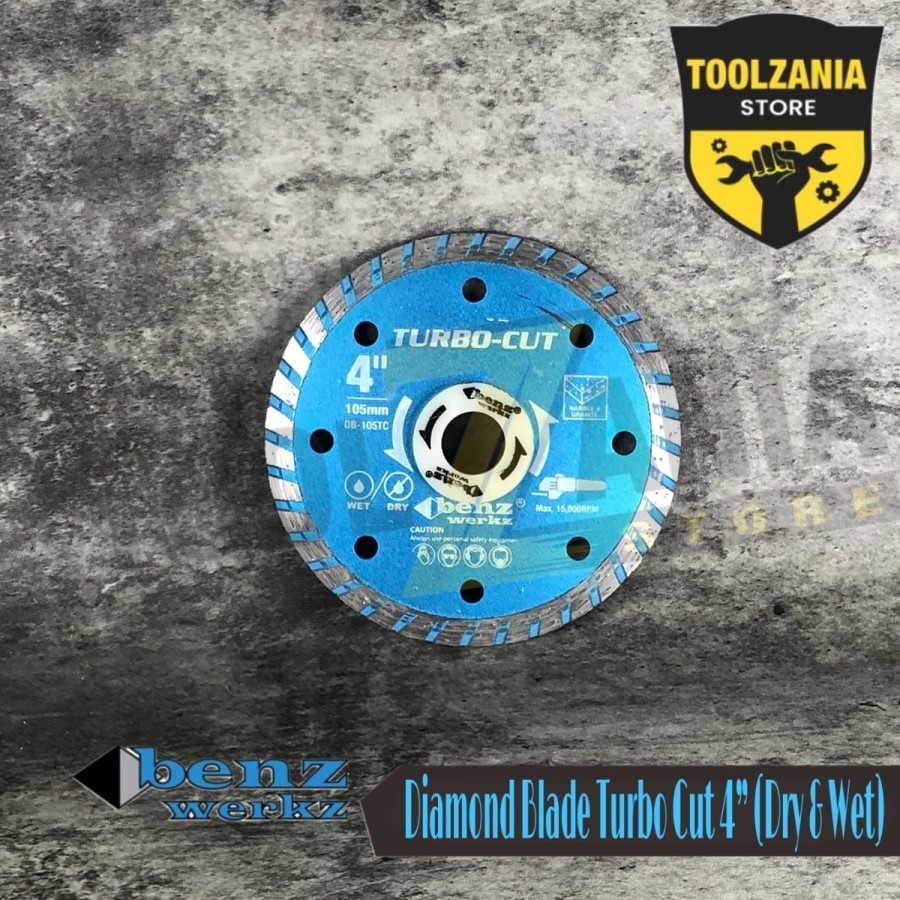 Jual Diamond blade turbo cut 4" wet & dry mata pisau potong keramik 4 ...