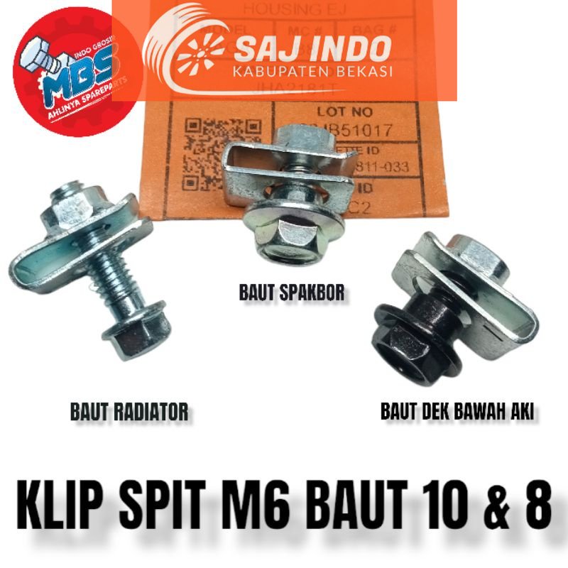 Jual BAUT 10 KLIP M6 RADIATOR SPAKBOR FANDER DEK BAWAH TUTUP AKI HONDA VARIO BEAT SUPRA X 125 ...