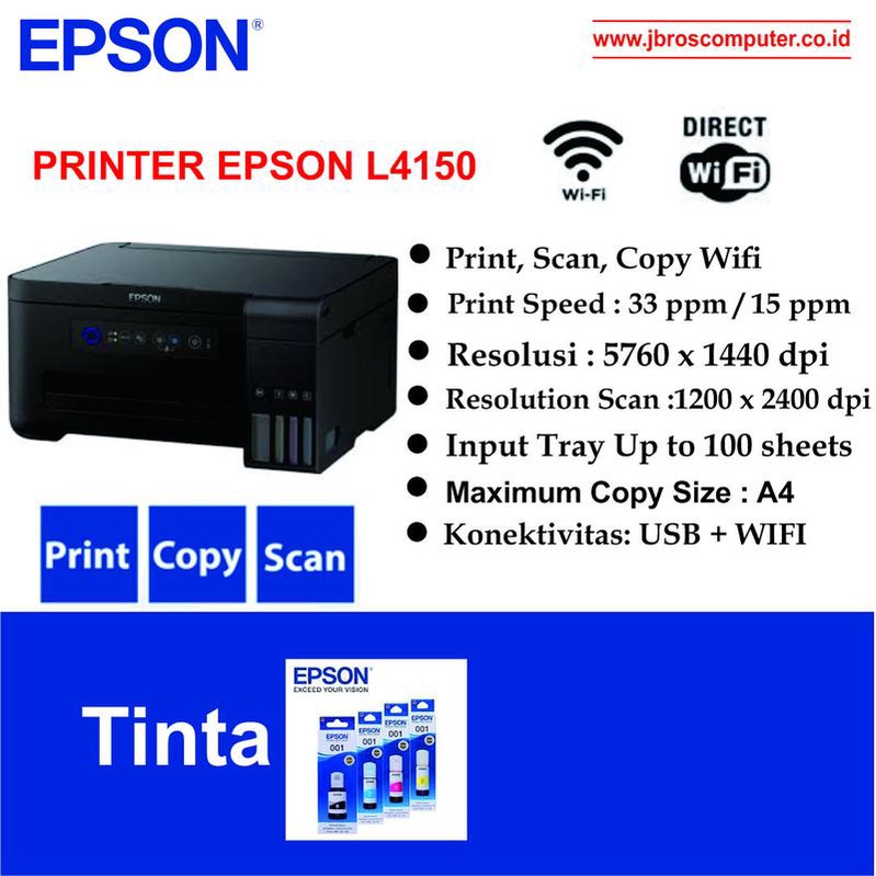 Jual Printer Epson L4150 Print Scan Copy Wifi | Shopee Indonesia