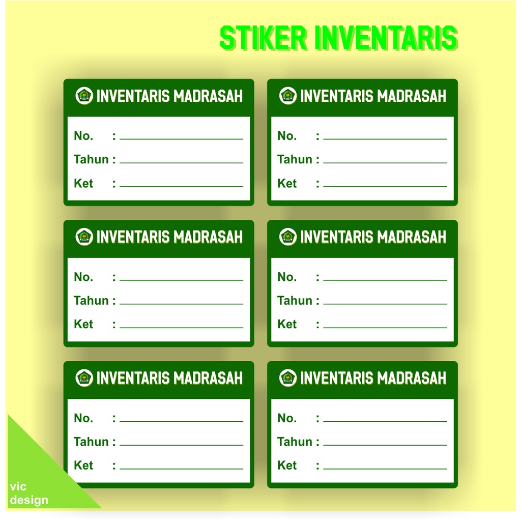 Jual Stiker Inventaris Madrasah | Shopee Indonesia