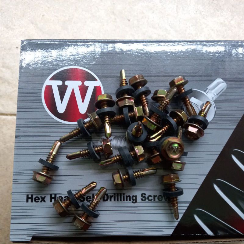 Jual 600pcs baut drilling 12x20 merk W, baut galvalum, baut baja ringan ...