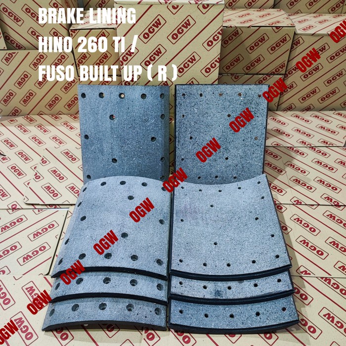Jual Kampas Rem Brake Lining Hino Lohan 260TI / Fuso Built Up R ...
