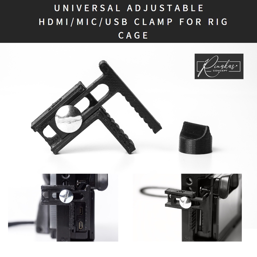 Jual RINGKAS CONCEPT Universal Adjustable HDMI / USB / MIC Clamp For ...