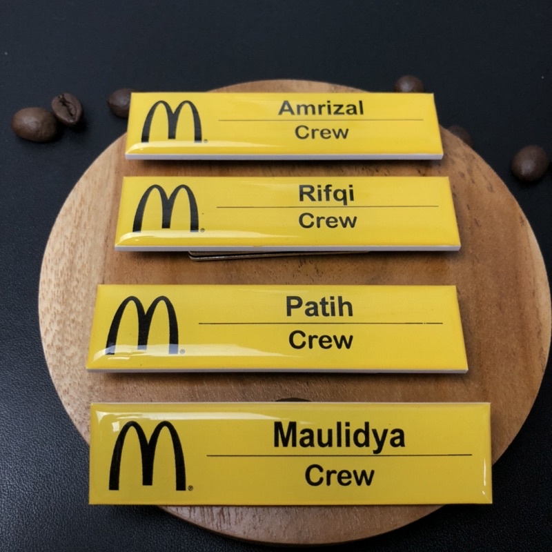 Jual Name Tag McDonalds Papan Nama Dada | Shopee Indonesia