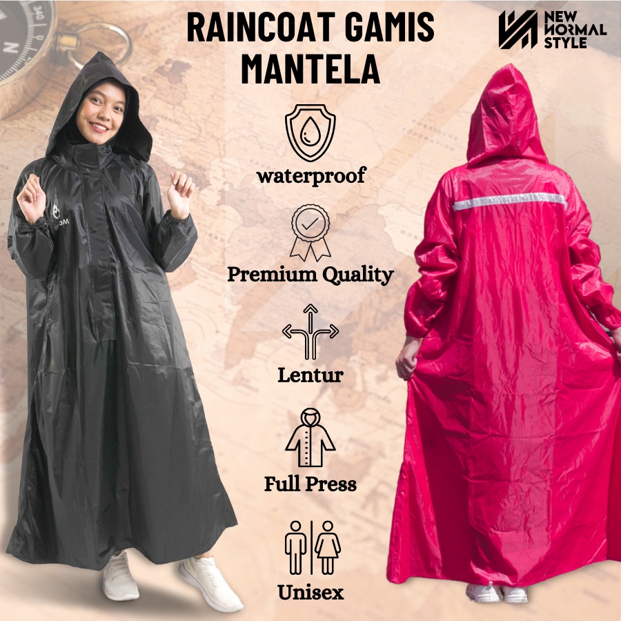 Jual Jas Mantel Hujan Ujan Rok Korea Wanita Cewek Gamis Hijab Syar i ...