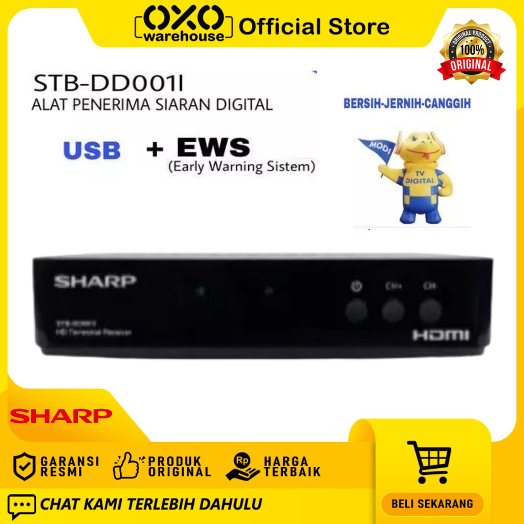 Jual SHARP Set Top Box STB-DD001i Alat Siaran Tv Digital Garansi Resmi ...