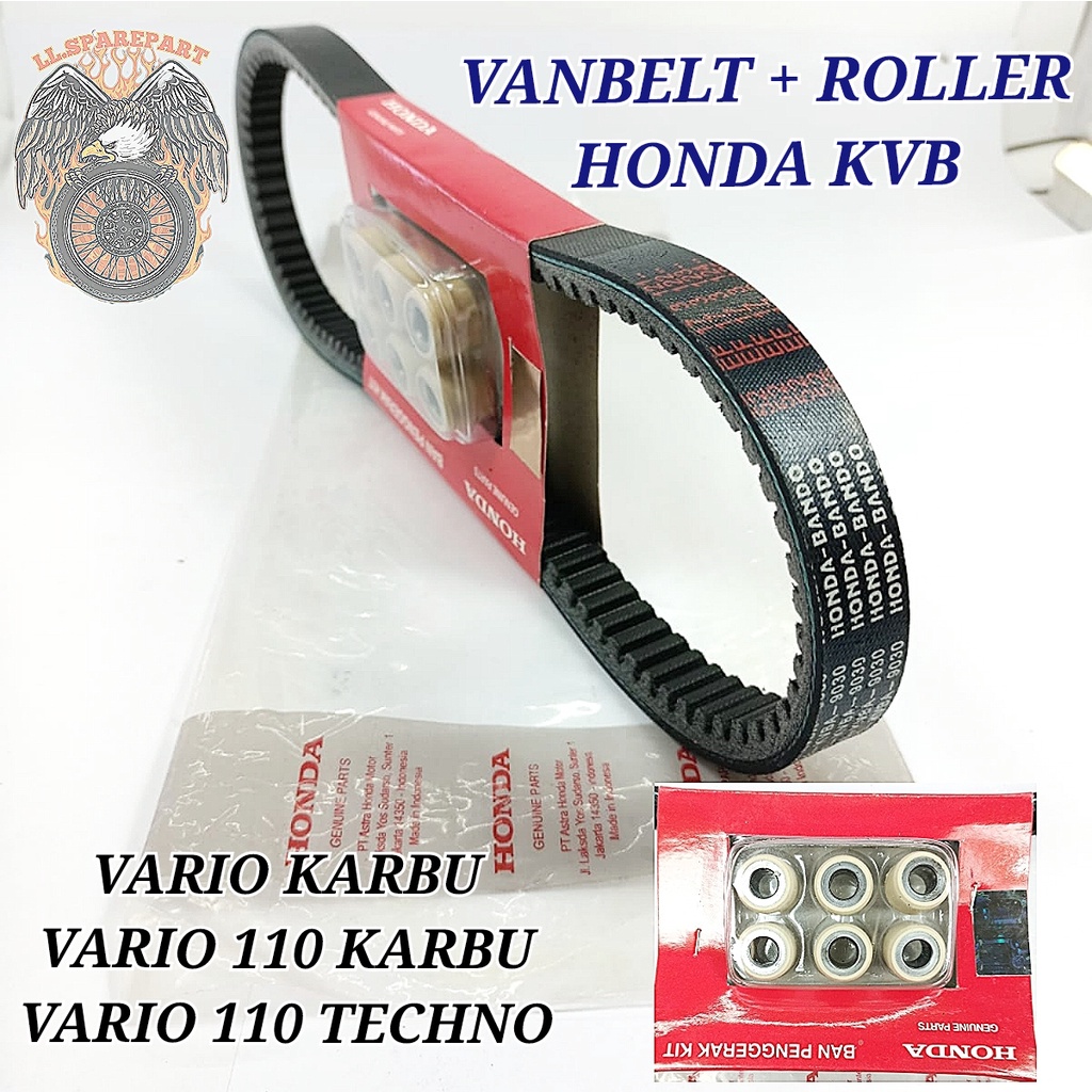 Jual VANBELT V-BELT PLUS ROLLER ASSY HONDA KVB KUALITAS ASLI ORIGINAL ...
