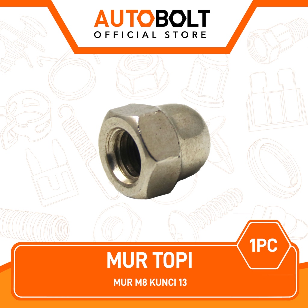 Jual Mur Topi Untuk Semua Jenis Keperluan M8 8mm 8 mm Kunci 13 Murr Nut ...