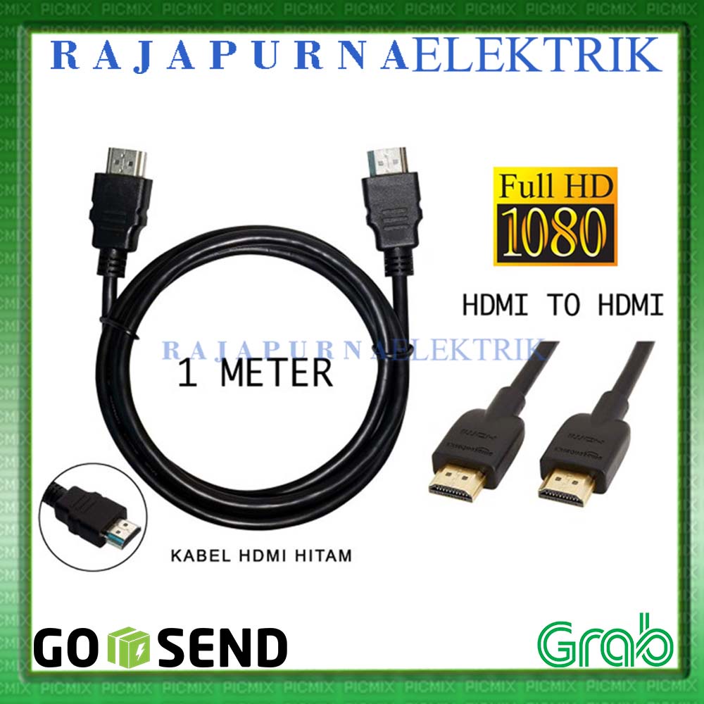 Jual HDMI KABEL / CABLE HDMI TO HDMI 1 METER FULL HD 1080PSPESIFIKASI ...