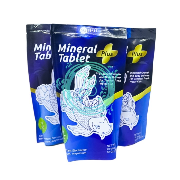 Jual Unik SG FISH MINERAL TABLET PLUS Vitamin C Garam Ikan 40 Tablet ...