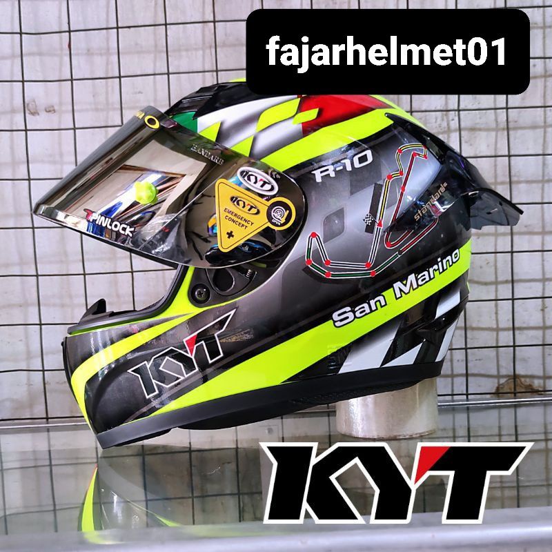 Jual Helm KYT R-10 San Marino Paket Ganteng Original SNI-DOT | Shopee ...