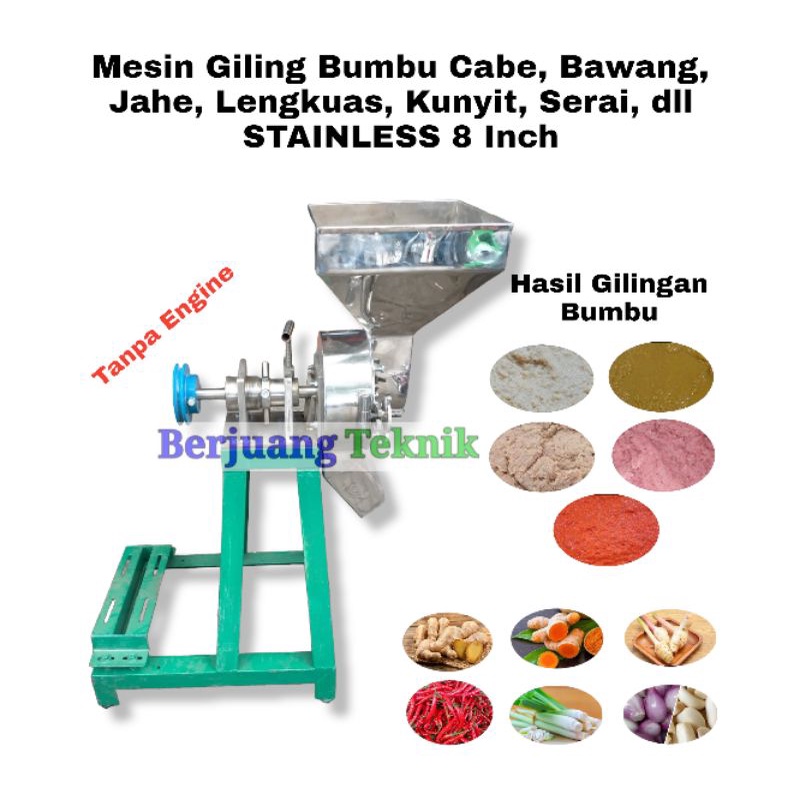 Jual Mesin Giling Bumbu, Cabe, Bawang, Jahe, Lengkuas, Kunyit, dll ...