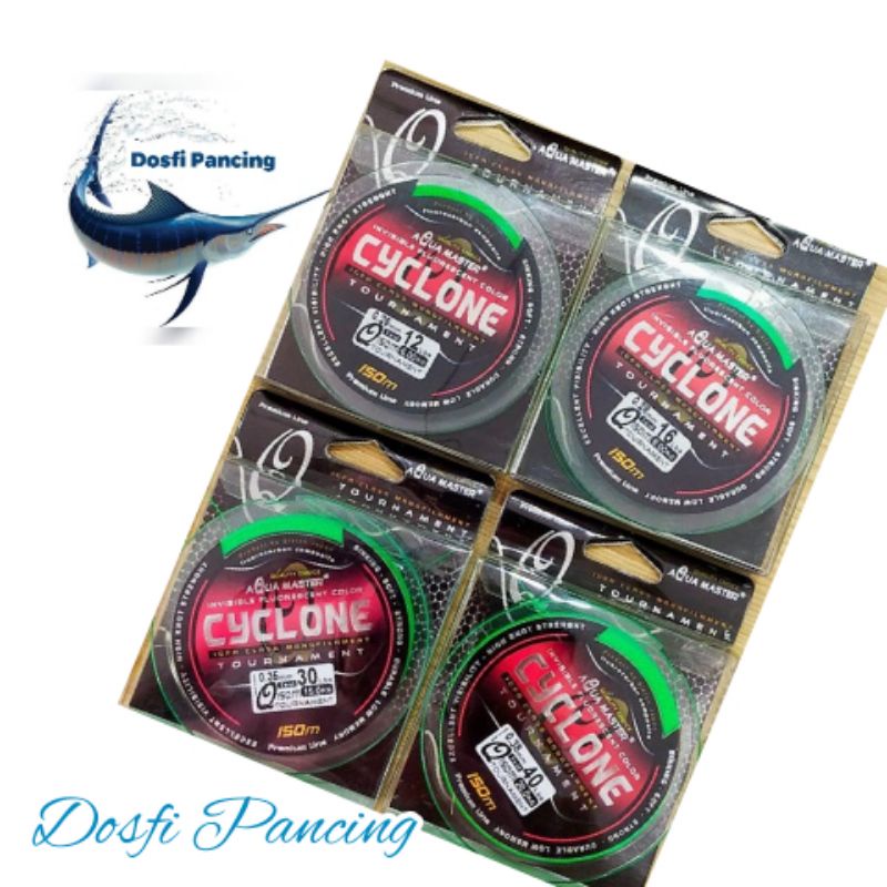 Jual Senar Aqua Master Cyclone 150M Green | Shopee Indonesia