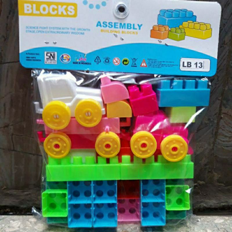 Jual MAINAN EDUKASI MAINAN BALOK SUSUN BESAR ISI 41PCS/ MAINAN BLOCK ...