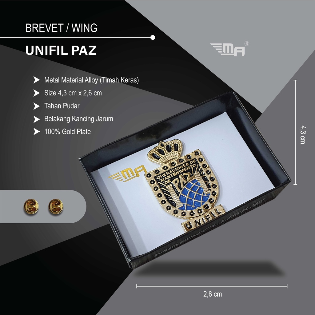 Jual WING UNIFIL PAZ BRIVET BREVET PREMIUM EXCLUSIVE | Shopee Indonesia