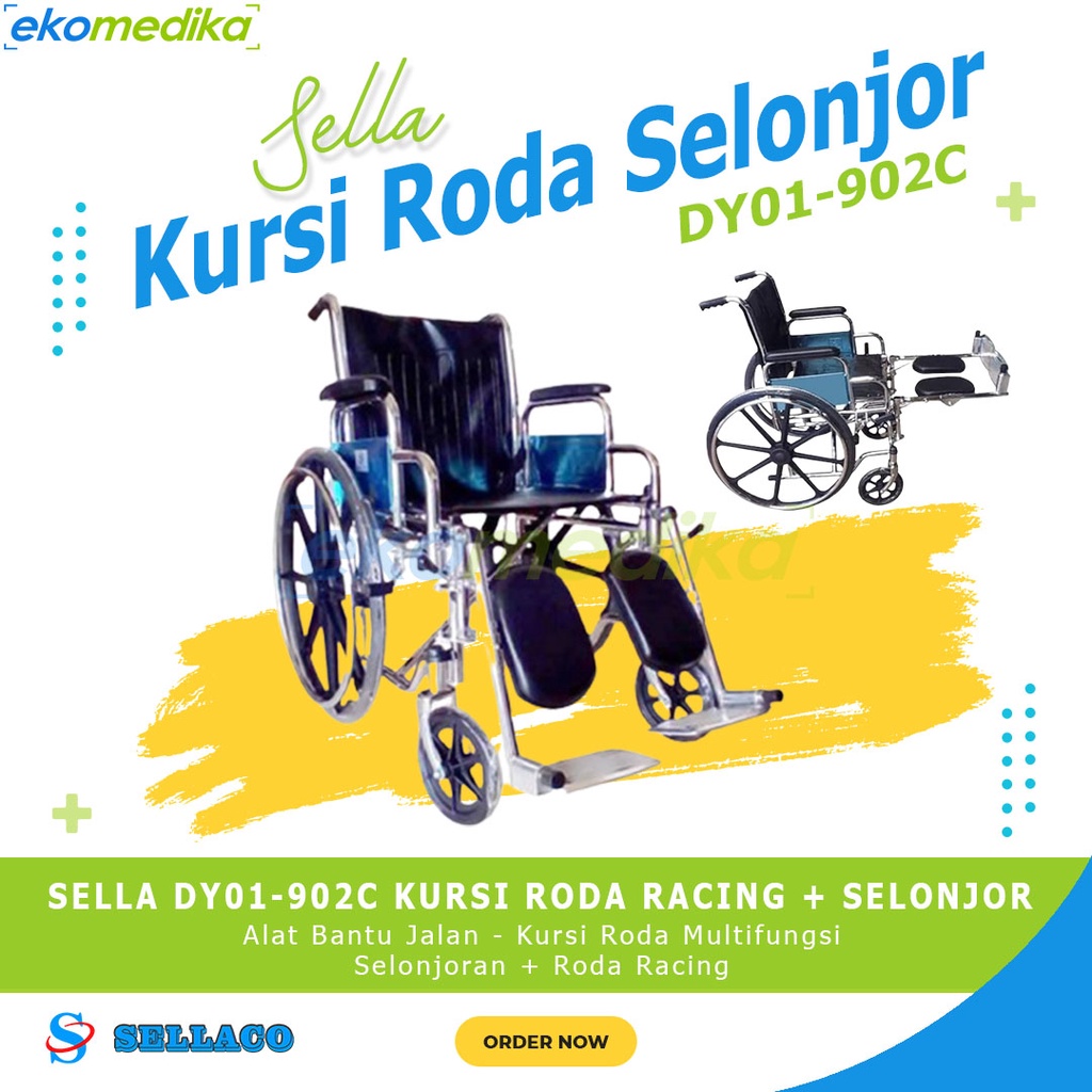 Jual Kursi Roda Selonjor Velg Racing 2in1 Sella Kursi Roda Velg Racing ...