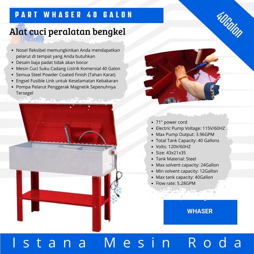 Jual Kernel Part Washer 40 Gallon 192040 - Tempat Cuci Peralatan ...