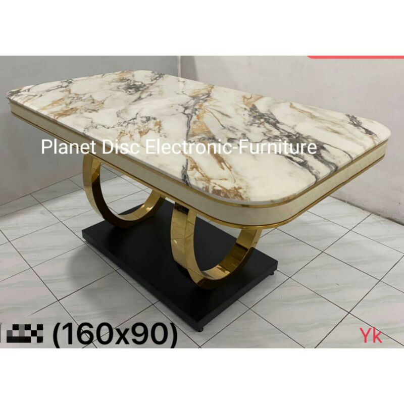 Jual Meja Makan Marmer 160cm Dining Table Meja Makan Batu Marmer ...