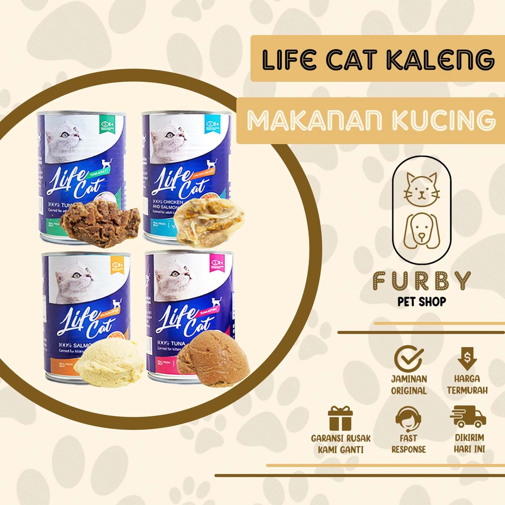 Jual Life Cat Kaleng 400gr Makanan Basah Kucing Kitten Wet Food ...