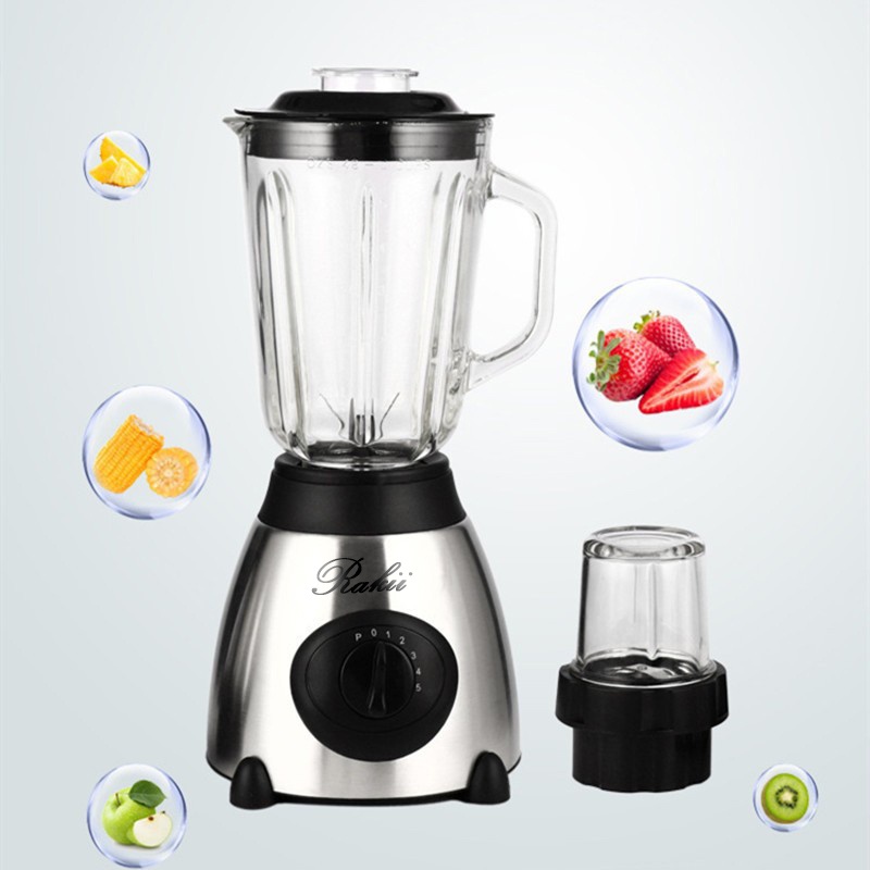 Jual Stainless Steel Blender 2 in 1 dengan gelas kaca premium | Shopee ...